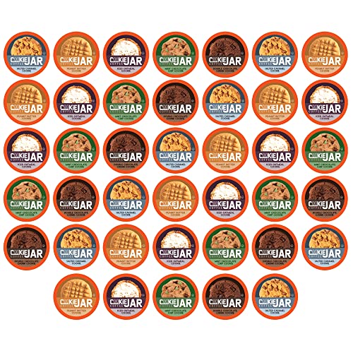 Cookie Jar Coffee Variety Pack Pods for Keurig K Cup Brewers, 40 Count