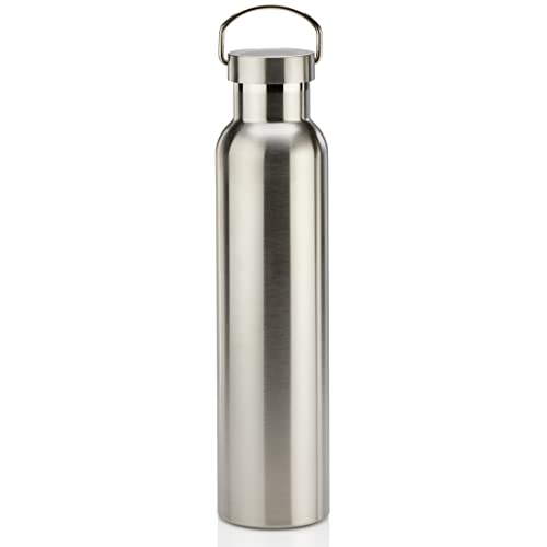 PARNOO Hot & Cold Thermos Bottle with handle 25 oz, Triple Wall Vacuum Insulated Stainless Steel, 11.5 inchx2.1/4 inch