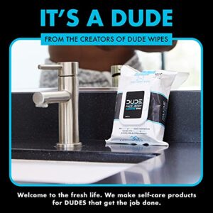 DUDE Wipes Face and Body Wipes - 3 Pack, 90 Wipes - Unscented Wipes with Sea Salt & Aloe - 2-in-1 Body & Face Wipes - Alcohol Free and Hypoallergenic Cleansing Wipes