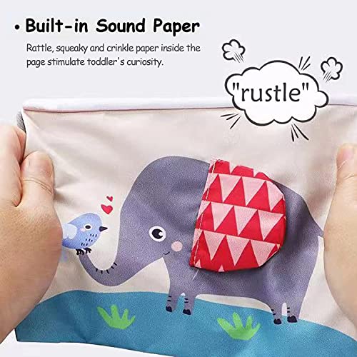 Baby Mirror Toys for Tummy Time,Newborn,Infant 0-3-4-6-12 Months Old Gift,Boy/Girl Brain Developmental Montessori Sensory Crinkle Black and White Book.Essential Activity Safe Mirror for Floor,Crib,Car