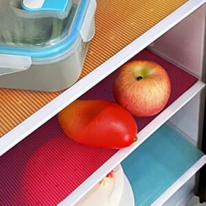 7 Pcs of Refrigerator Liners Washable Can Be Cut, Fridge Mats, Refrigerator Shelf Liners for Glass Shelves, Shelves Drawer Table Mats