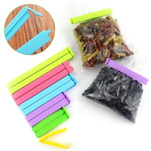 BAKHUK 48pcs Plastic Sealing Clips Bag Clips for Food, Chip Clips Food Clips for Snack Bag in 6 Sizes(2.8in, 3.6in, 4.4in, 5.6in, 6.4in, 7.2in)