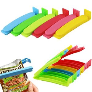 BAKHUK 48pcs Plastic Sealing Clips Bag Clips for Food, Chip Clips Food Clips for Snack Bag in 6 Sizes(2.8in, 3.6in, 4.4in, 5.6in, 6.4in, 7.2in)