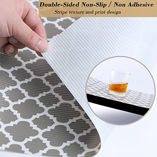 Cabinet Shelf Liner Non Adhesive 10 Inch Wide X 20 Ft Kitchen Drawer Liners Non Slip Waterproof Refrigerator Shelf Liners Thickened Cupboard Liner for Bathroom Pantry