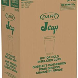 DART 12J12 12 oz Foam Cup (Case of 1000)