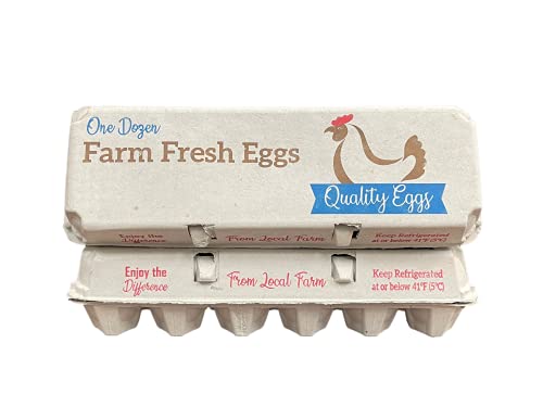 Printed Egg Cartons Blue/Brown Print Design - 100 Units