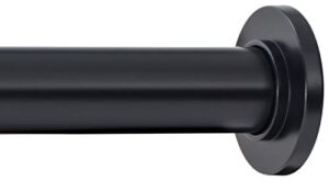 ivilon tension curtain rod – spring tension rod for windows or shower, 24 to 36 inch. black