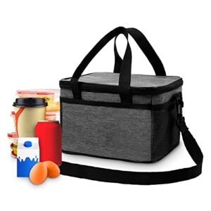 9.8L 11Cans Insulated Lunch Bag for Men Women, Reusable Insulated Lunch Box for Adult Men Women, Leakproof Cooler Bag Mens Lunchbox for Adults Work Office Picnic Beach with Adjustable Shoulder Strap