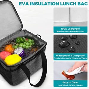 9.8L 11Cans Insulated Lunch Bag for Men Women, Reusable Insulated Lunch Box for Adult Men Women, Leakproof Cooler Bag Mens Lunchbox for Adults Work Office Picnic Beach with Adjustable Shoulder Strap