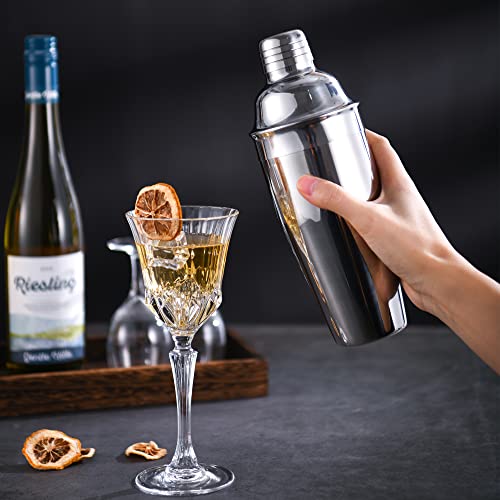 LUCKYGOOBO Cocktail Shaker,24 oz Martini Shaker ,Drink Shaker Built-in Strainer,18/8 Stainless Steel Margarita Mixer,Bartender Kit Gifts.