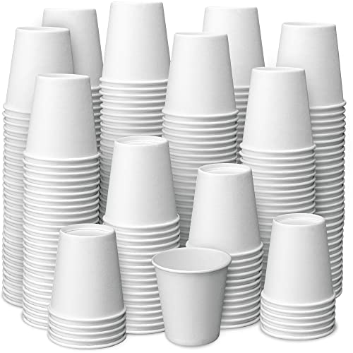 Prestee 500 Pack 3 Oz Paper Cups - Disposable Cups | Espresso Cups | Bathroom Cups 3 Oz Paper | Mouthwash Cups | Small Paper Cups | 3 Oz Bathroom Cups 3 Oz Paper | Small Cups