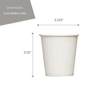 Prestee 500 Pack 3 Oz Paper Cups - Disposable Cups | Espresso Cups | Bathroom Cups 3 Oz Paper | Mouthwash Cups | Small Paper Cups | 3 Oz Bathroom Cups 3 Oz Paper | Small Cups