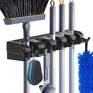 hyrixdirect broom holder wall mount broom organizer mop holder hanger garden tool organizers storage rack garage laundry room organizations with hooks