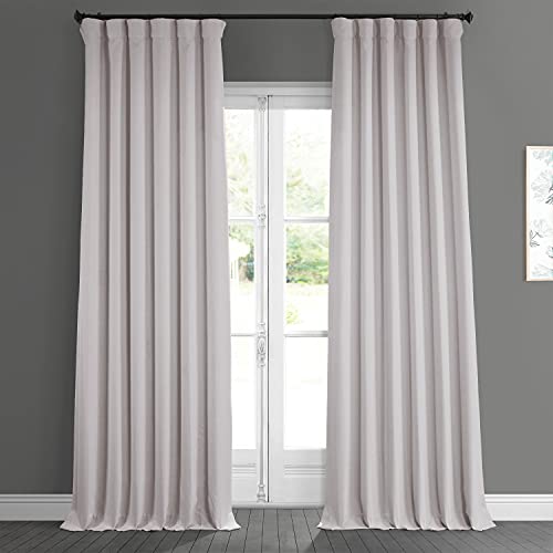 HPD Half Price Drapes BOCH-LN185-P Faux Linen Room Darkening Curtains for Bedroom (1 Panel), 50 X 96, Birch