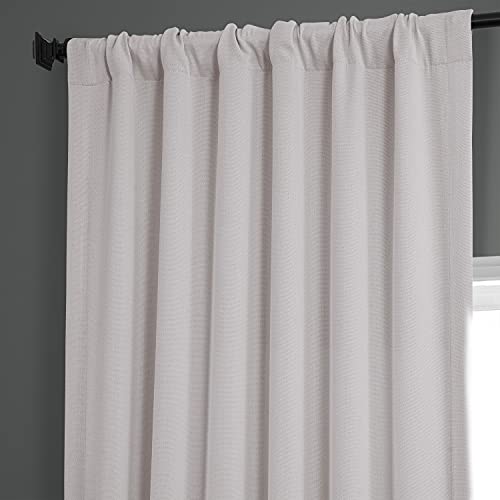 HPD Half Price Drapes BOCH-LN185-P Faux Linen Room Darkening Curtains for Bedroom (1 Panel), 50 X 96, Birch