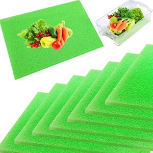 8 pieces fruit and veggie life extender liner,15 x 12 inch refrigerator shelf liners,produce saver washable life extender foam mats for fridge refrigerator drawers