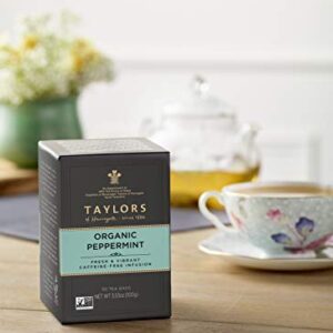 Taylors of Harrogate Organic Peppermint Herbal Tea, 50 Count