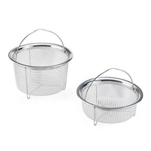 instant pot official mesh steamer basket, set of 2, stainless steel