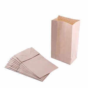 extra small brown paper bags 3 x 2 x 6″ party favors, paper lunch bags, grocery bag, wedding favor bags, kraft bags, paper bags 100 per pack (brown)