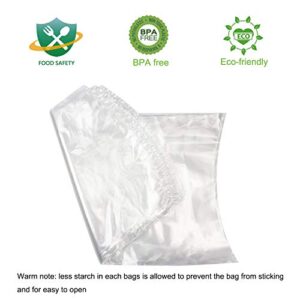 Poultry Shrink Bags,50Pcs Clear Poultry Heat Shrink Bags BPA Free 10x16 Inch Freezer Safe with 50PCS Zip Ties,50PCS Freezer Labels and a Silicone Straw for Chickens,Rabbits