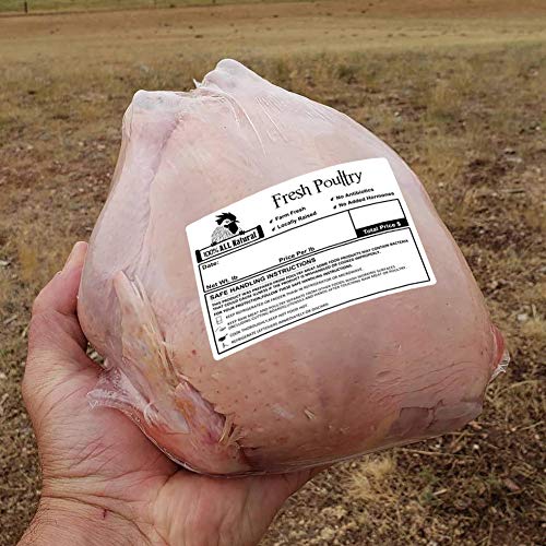 Poultry Shrink Bags,50Pcs Clear Poultry Heat Shrink Bags BPA Free 10x16 Inch Freezer Safe with 50PCS Zip Ties,50PCS Freezer Labels and a Silicone Straw for Chickens,Rabbits