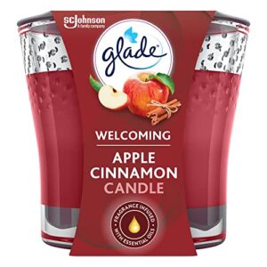 glade candle jar, air freshener, apple cinnamon, 3.4 oz