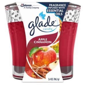 Glade Candle Jar, Air Freshener, Apple Cinnamon, 3.4 Oz