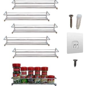 6 Pack. Wall mount spice rack organizer for cabinet. Spice shelf. Seasoning organizer. Pantry door organizer. Spice storage. 12 x 3 x 3 inches. Premium Present brand