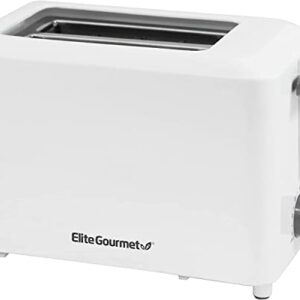 Elite Gourmet ECT-1027 Cool Touch Toaster, 7 Toast Settings Cancel Functions, Slide Out Crumb Tray, Extra Wide 1.5" Slots for Bagels Waffles Specialty Breads, Puff Pastry, Snacks, White