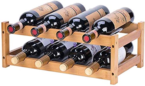 Riipoo Wine Rack Countertop, Wine Racks Shelf, Wine Bottle Holder for Pantry Cabinet Bar, Refrigerator, 2 Tier