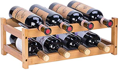 Riipoo Wine Rack Countertop, Wine Racks Shelf, Wine Bottle Holder for Pantry Cabinet Bar, Refrigerator, 2 Tier