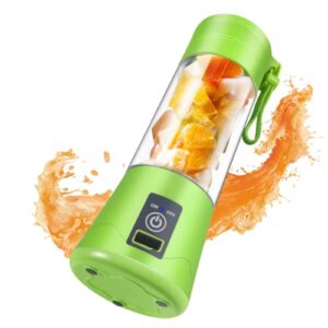 portable blender, personal blender for shakes and smoothies, blender shake smoothie for kitchen personal size blenders with rechargeable usb, 380ml traveling fruit veggie juicer cup with 6 blades