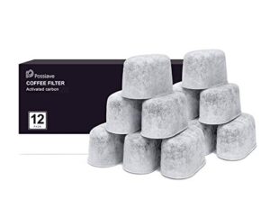 possiave 12-pack charcoal water filters compatible with breville bwf100 machines, breville espresso machine water filter replacements