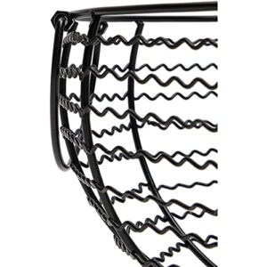 Wire Egg Collecting Basket, Farmhouse Kitchen Organizer (Black, 8.2 x 8.2 x 4.9 In)