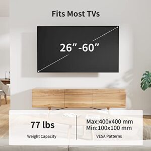 Pipishell Full Motion TV Wall Mount for Most 26-60 inch Flat & Curved TVs up to 77 lbs, Single Articulating Arm, Adjustable Bracket Height, Extension, Max VESA 400x400mm, PIMF9