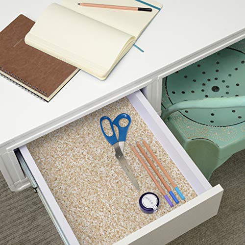 Con-Tact Brand 08F-C8A46-04AZ Grip Prints Non-Adhesive, No Slip Counter, Drawer/Shelf Liner, 18" x 8', Beige Granite