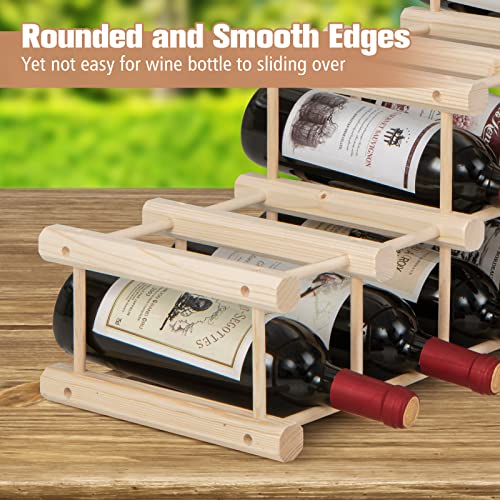 Giantex 36-Bottle Wine Rack Freestanding Floor - Wooden 5-Tier Stackable Wine Storage Shelves, Wine Racks Countertop for Pantry, Cabinet, Small Place