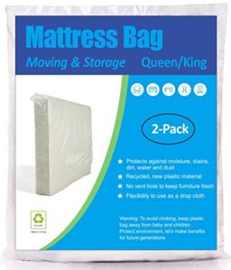 comforthome mattress bag for moving and storage, queen and king size, 2 pack