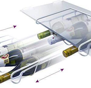 Sorbus® Fridge Wine Rack- Refrigerator Bottle Rack Holds 3 Bottles of Your Favorite Wine or Drink Universal Bottle Holder Will Fit Most Fridges