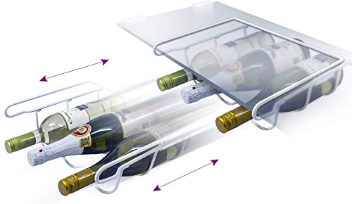 Sorbus® Fridge Wine Rack- Refrigerator Bottle Rack Holds 3 Bottles of Your Favorite Wine or Drink Universal Bottle Holder Will Fit Most Fridges