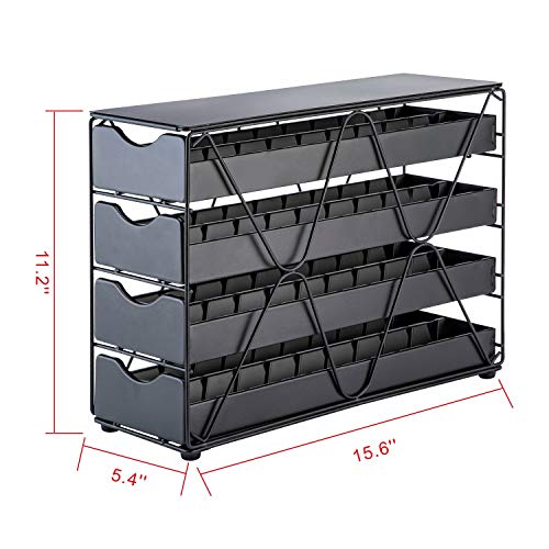 Flagship for Nespresso Pod Holder Drawer Large Mullti Tier Coffee Pod Holder Vertuo (4 Tier (80Pods))