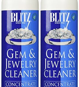 Blitz 653 Gem & Jewelry Non-Toxic Cleaner Concentrate for use in Cleaning Machines, 8 Ounces, 2-Pack