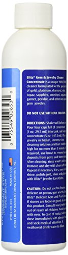 Blitz 653 Gem & Jewelry Non-Toxic Cleaner Concentrate for use in Cleaning Machines, 8 Ounces, 2-Pack