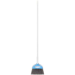 amazon basics dustpan broom set, blue and white