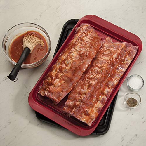 Cuisinart CPK-200 Grilling Prep and Serve Trays, Black and Red Large 17 x 10. 5