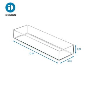 iDesign Clarity Drawer, Kitchen and Bathroom Organization Silverware, Spatulas, Gadgets, Large-Set of 2