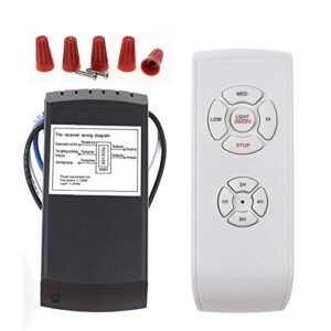 universal ceiling fan remote control kit, 3-in-1 ceiling fan light timing & speed remote, for hunter/harbor breeze/westinghouse/honeywell/other ceiling fan lamp