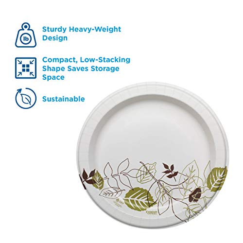 Dixie Ultra 10" Heavy-Weight Paper Plates by GP PRO (Georgia-Pacific), Pathways, SXP10PATH, 500 Count (125 Plates Per Pack, 4 Packs Per Case)