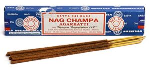 3 packs origional satya sai baba nag champa incense sticks joss insence – insense 15g box nagchampa agarbatti