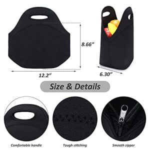 YOUBDM Neoprene Lunch Bags Thermal Insulated Lunch Tote Bag Reusable Washable Neoprene Picnic Bag for Women Men